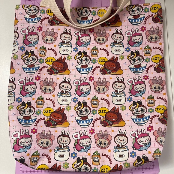 Bags | Handmade Labubu Canvas Tote Bag | Poshmark